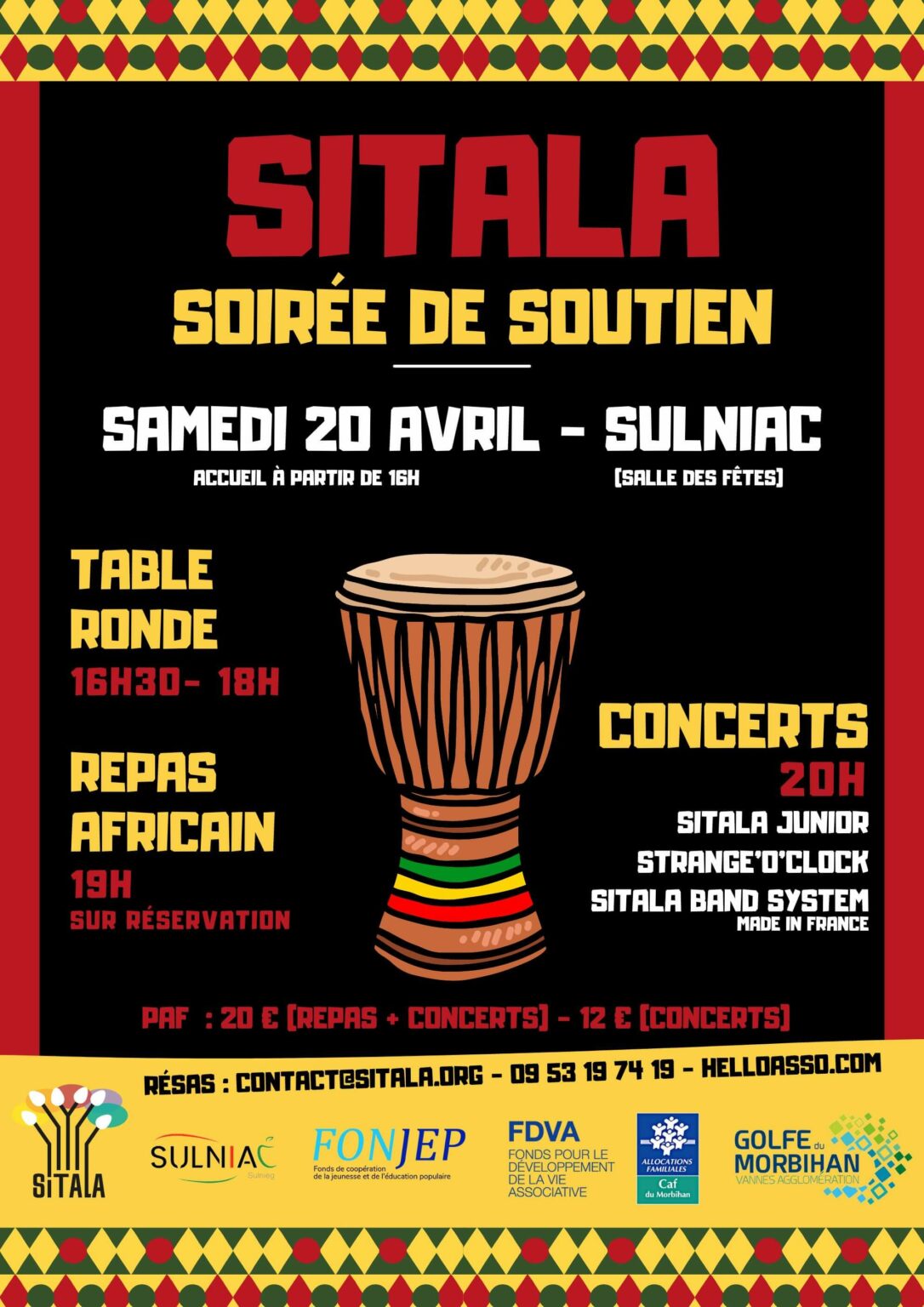 Soirée de soutien Sitala le 20 avril à Sulniac ! - Sitala